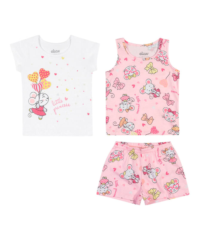 Pijama Infantil Menina Little Princess 4/8 -13027 - Ascona