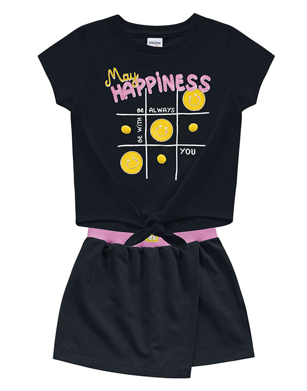 Conjunto Fakini Kids May Happiness Menina Verão Infantil 4/10 ...